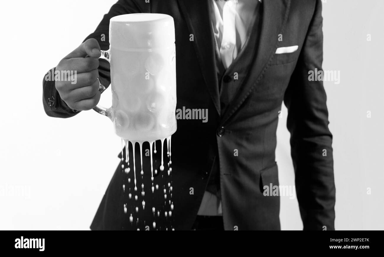 Beer pour Black and White Stock Photos & Images - Alamy