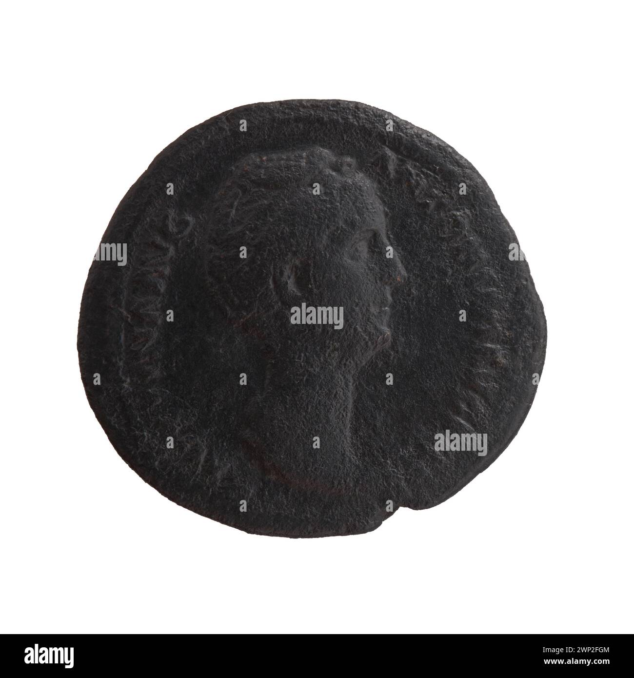 An As coin minted between 138 and 141 CE depicting Emperor Antoninus ...
