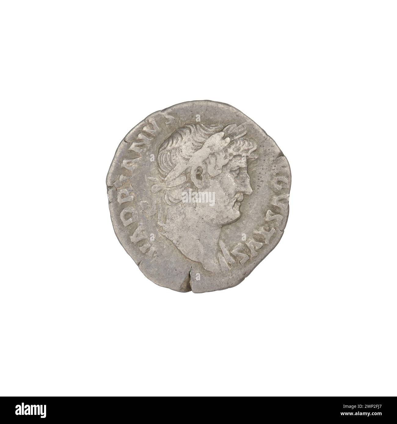A Roman denarius minted under Emperor Hadrian between 125-128 CE ...