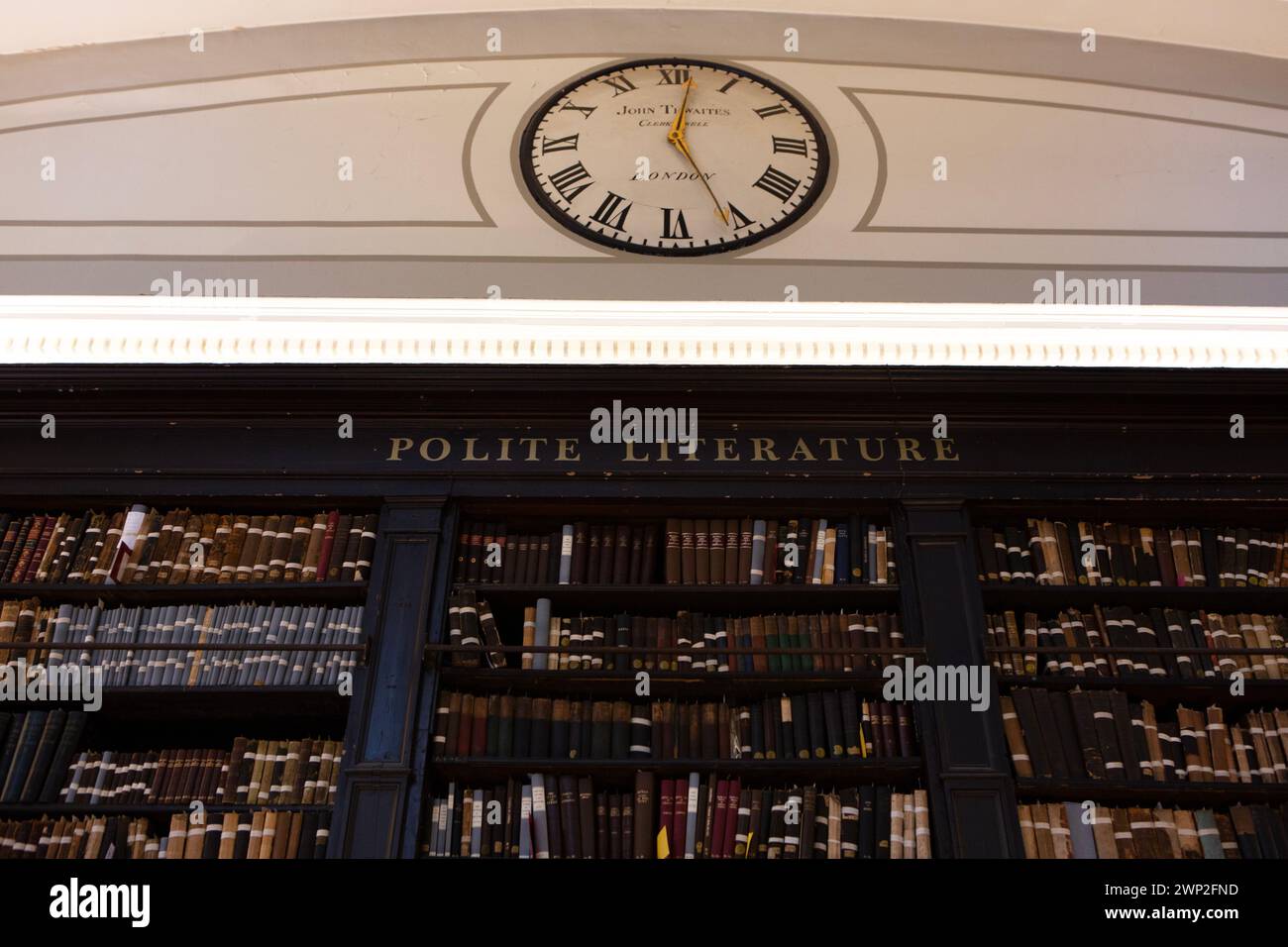 The 'Polite Literature' books at The Portico Library on Mosley Street ...