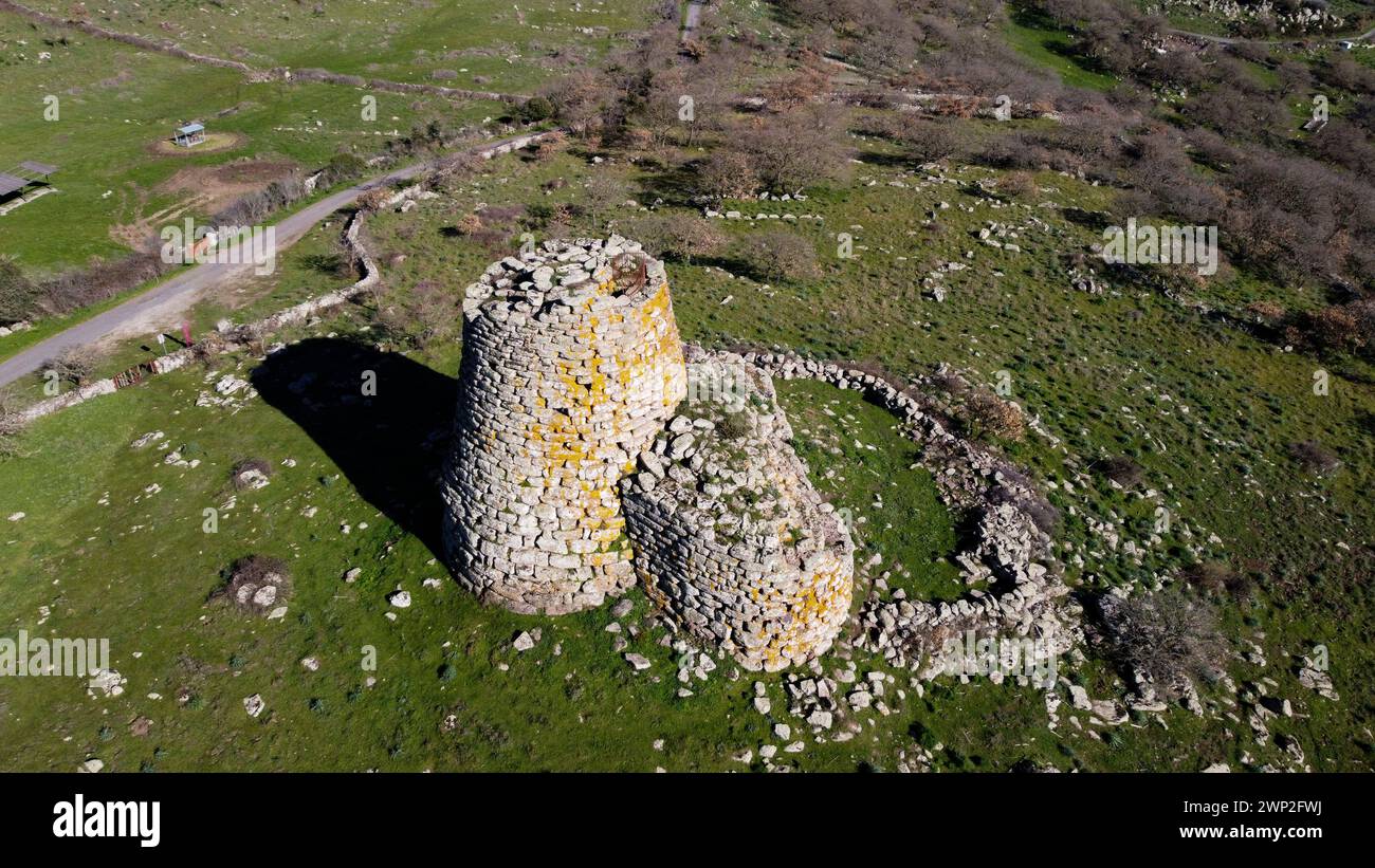 february 03 2024 Italy, Sardinia, Nuoro, Bortigali, prehistoric village ...