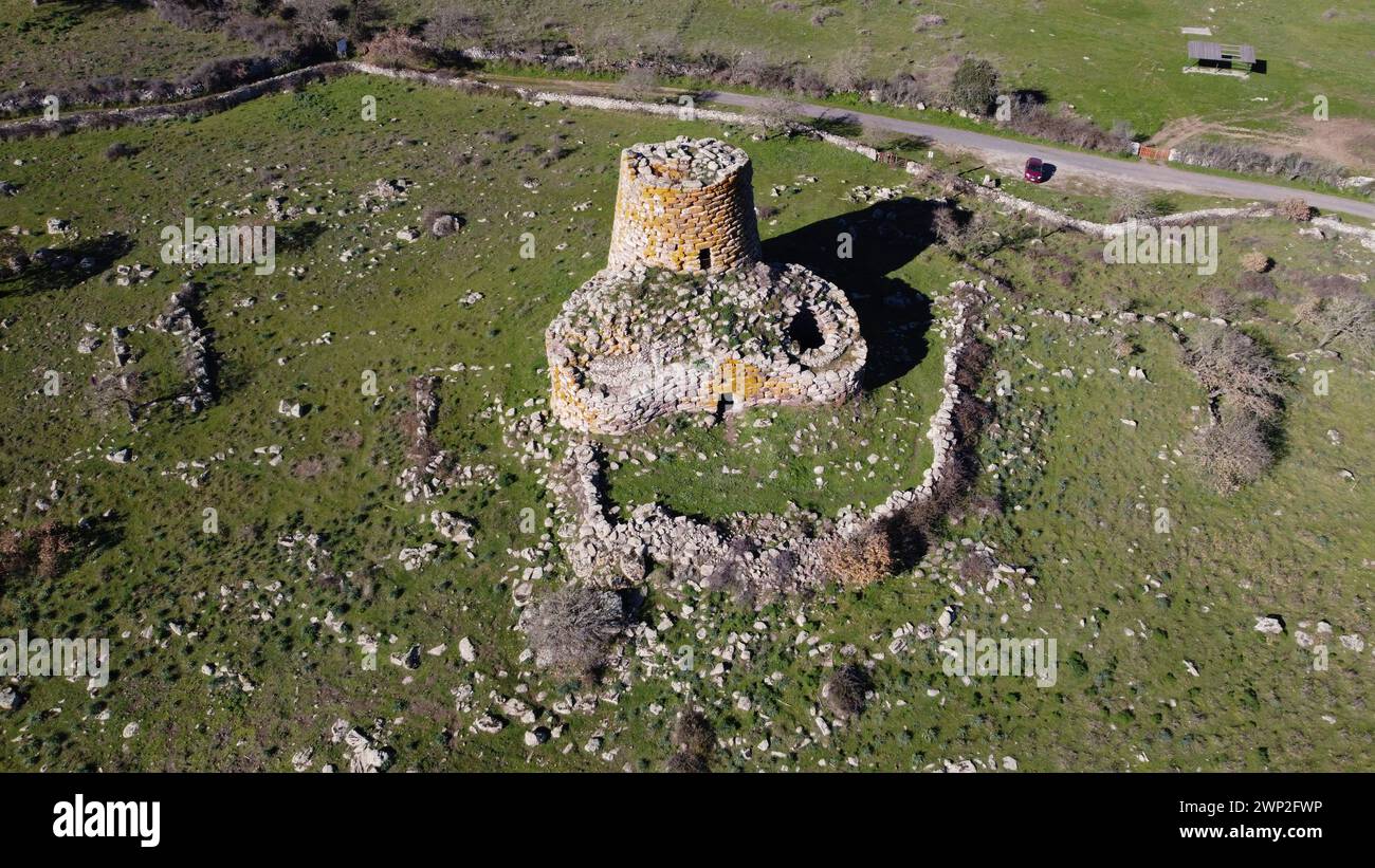 february 03 2024 Italy, Sardinia, Nuoro, Bortigali, prehistoric village ...