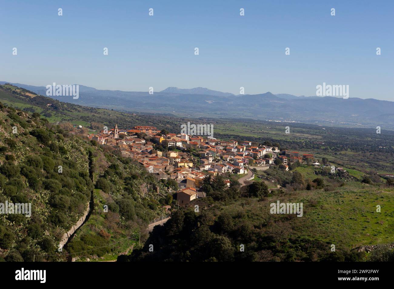 february 03 2024 Italy, Sardinia, Nuoro, Bortigali prehistoric village ...
