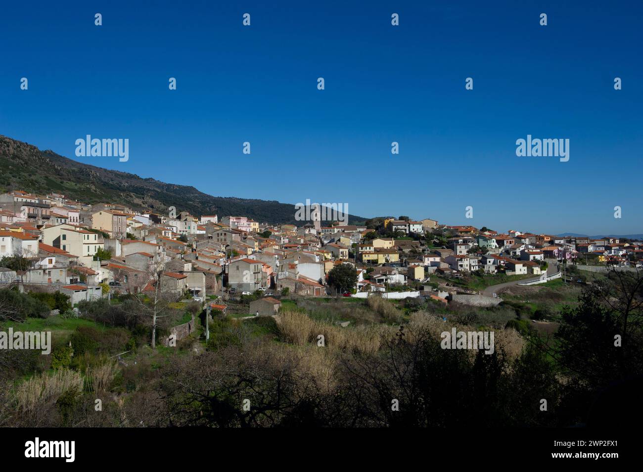 february 03 2024 Italy, Sardinia, Nuoro, Bortigali prehistoric village ...
