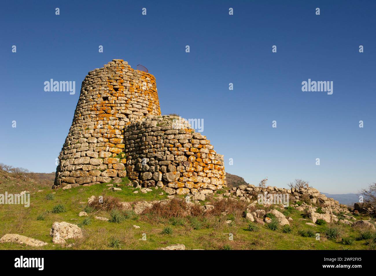 february 03 2024 Italy, Sardinia, Nuoro, Bortigali prehistoric village ...