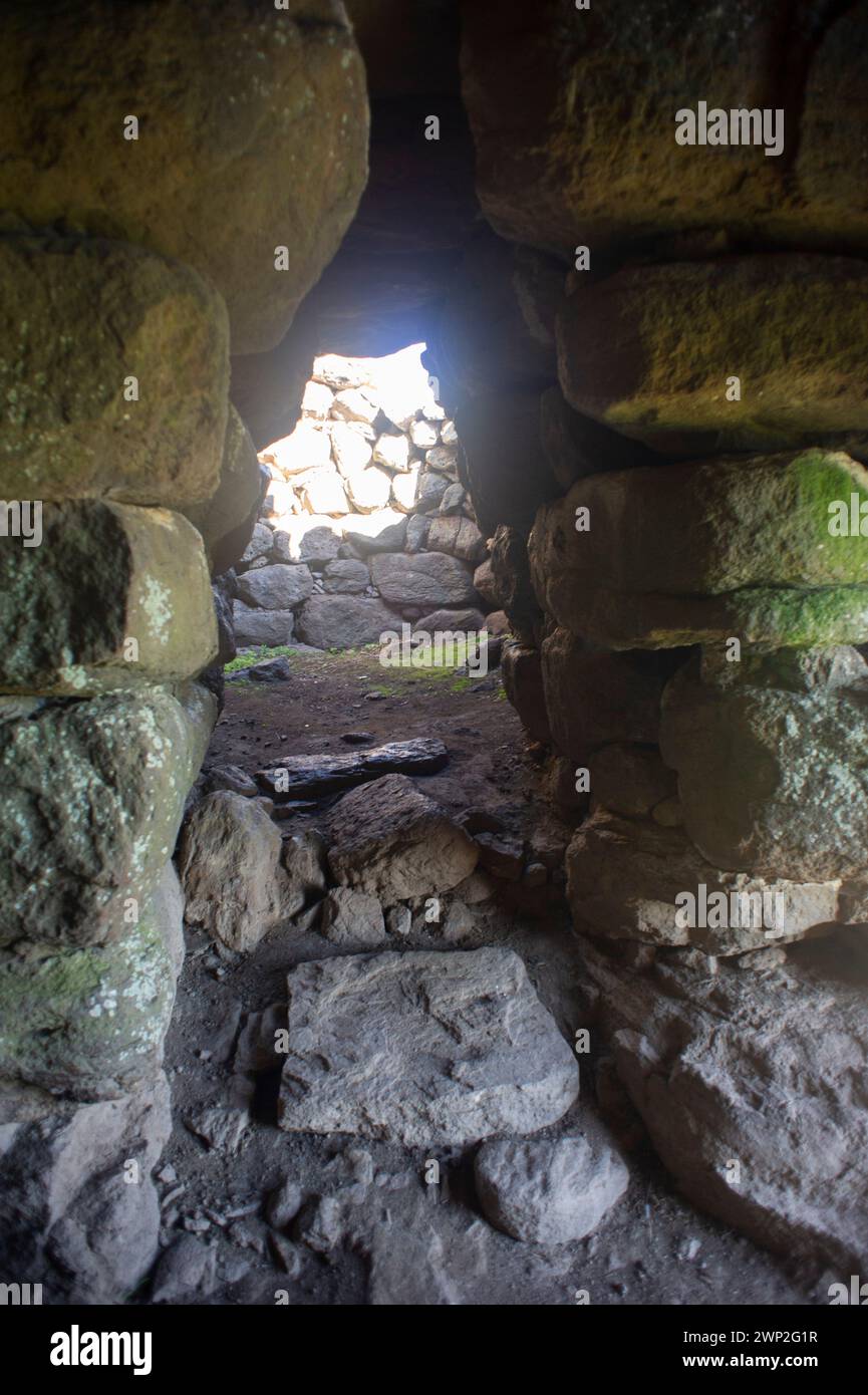 february 03 2024 Italy, Sardinia, Nuoro, Bortigali prehistoric village ...
