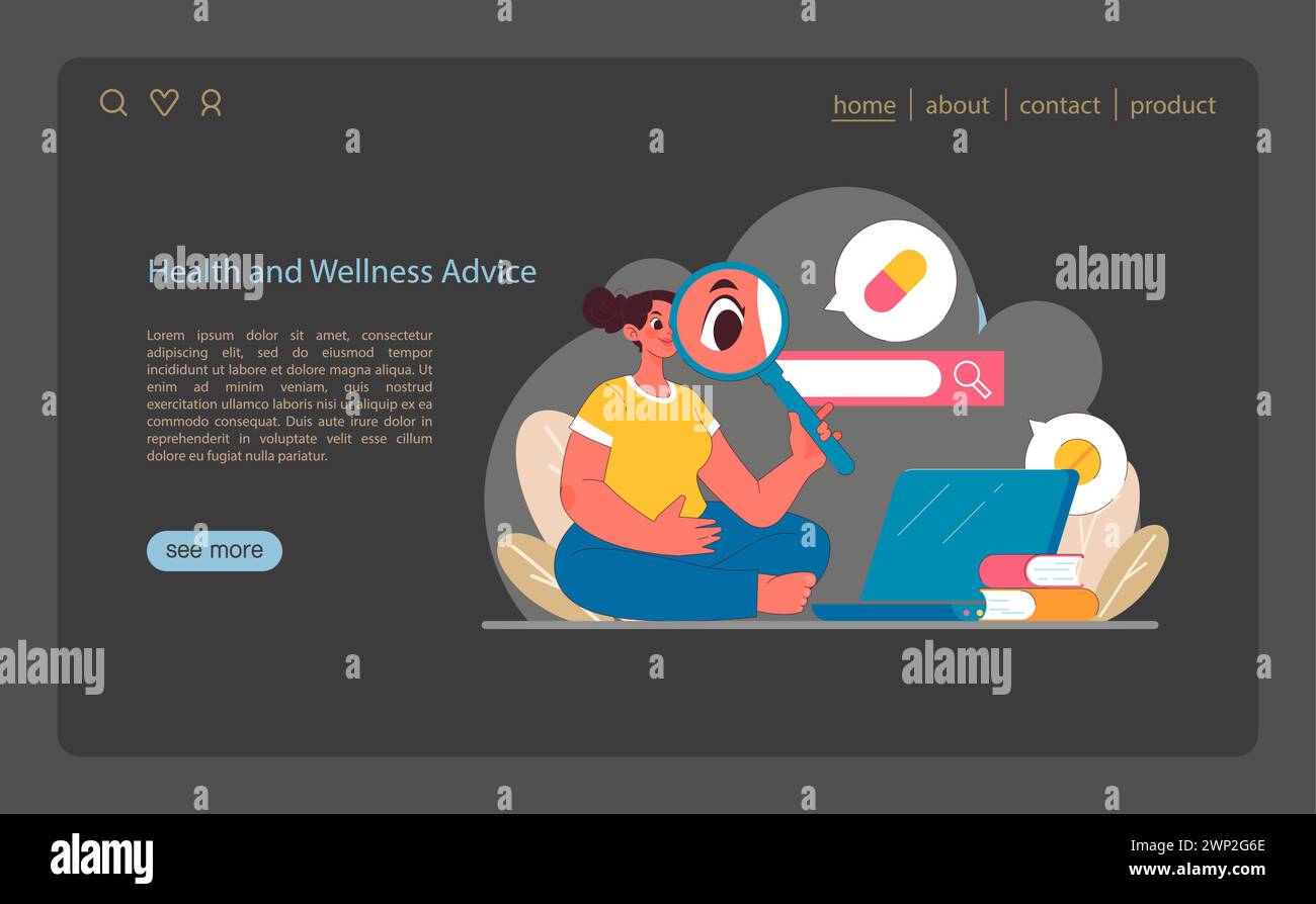 Wellness Insight concept. A closer look at health information and ...