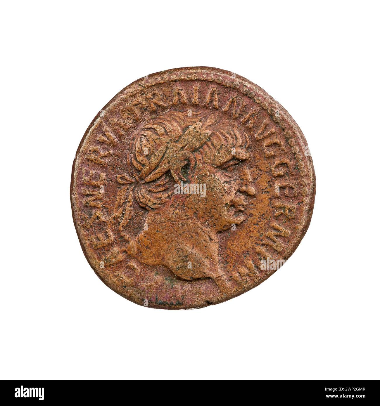 AS coin from 101-102 AD depicts Victoria personification with heads ...
