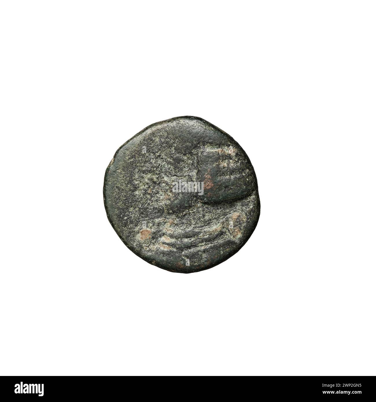 A brown coin issued under Orodes II of the Parthian Empire between 57 ...