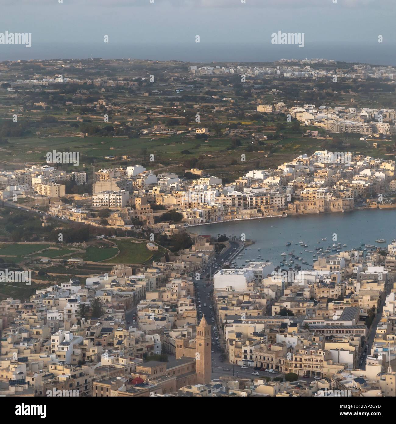 Aerial view of Birzebbuga and surroundings, Malta Stock Photo - Alamy
