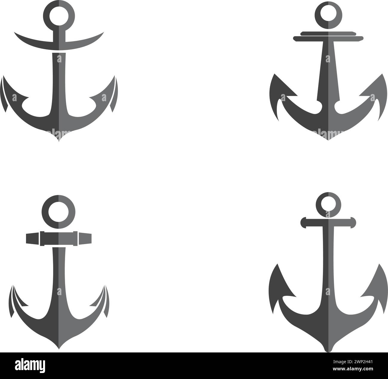 Anchor icon Logo Template vector illustration Stock Vector Image & Art ...
