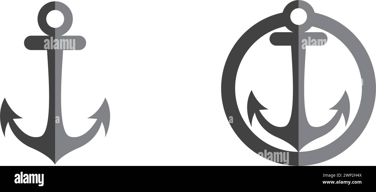 Anchor icon Logo Template vector illustration Stock Vector Image & Art ...