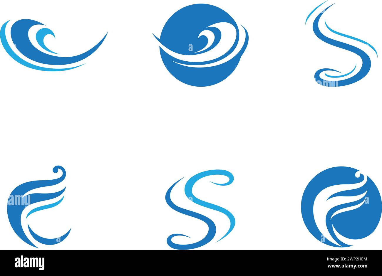 Water Wave symbol and icon Logo Template vector Stock Vector Image ...