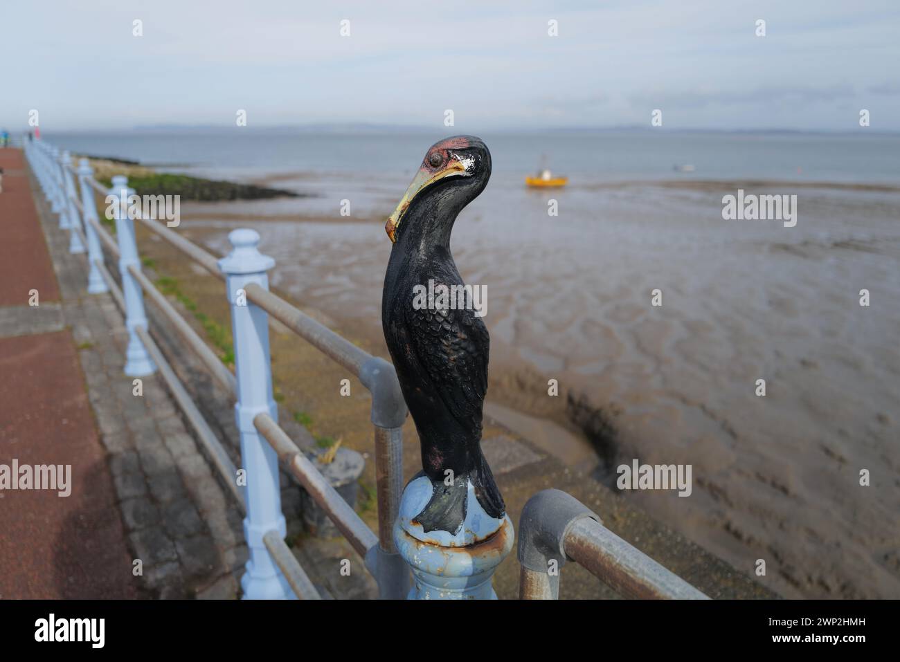 Sculptures of sea birds on Morecambe promenade part of the towns TERN ...