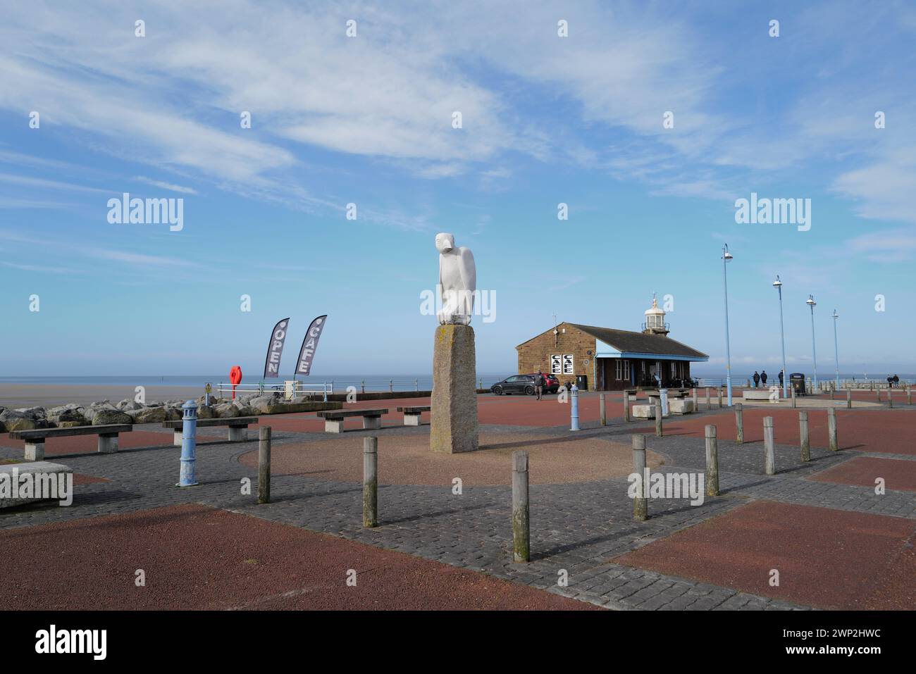 Sculptures of sea birds on Morecambe promenade part of the towns TERN ...