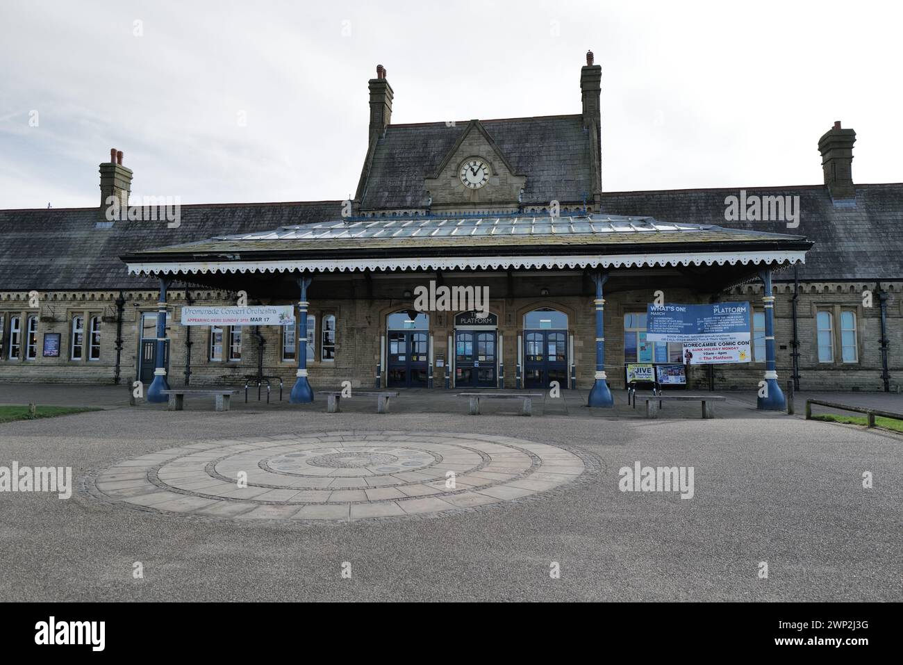 The former Edwardian railway station on Morecambe promenade which now ...