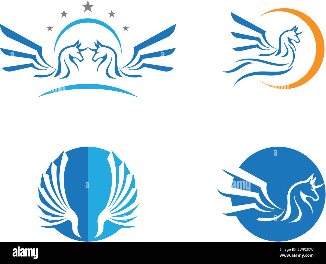 Pegasus Vector Logo Template vector illustration design Stock Vector ...