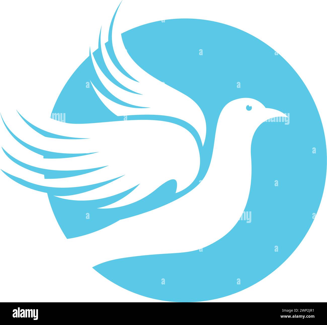 Bird wing Dove Logo Template vector illustration Stock Vector Image ...