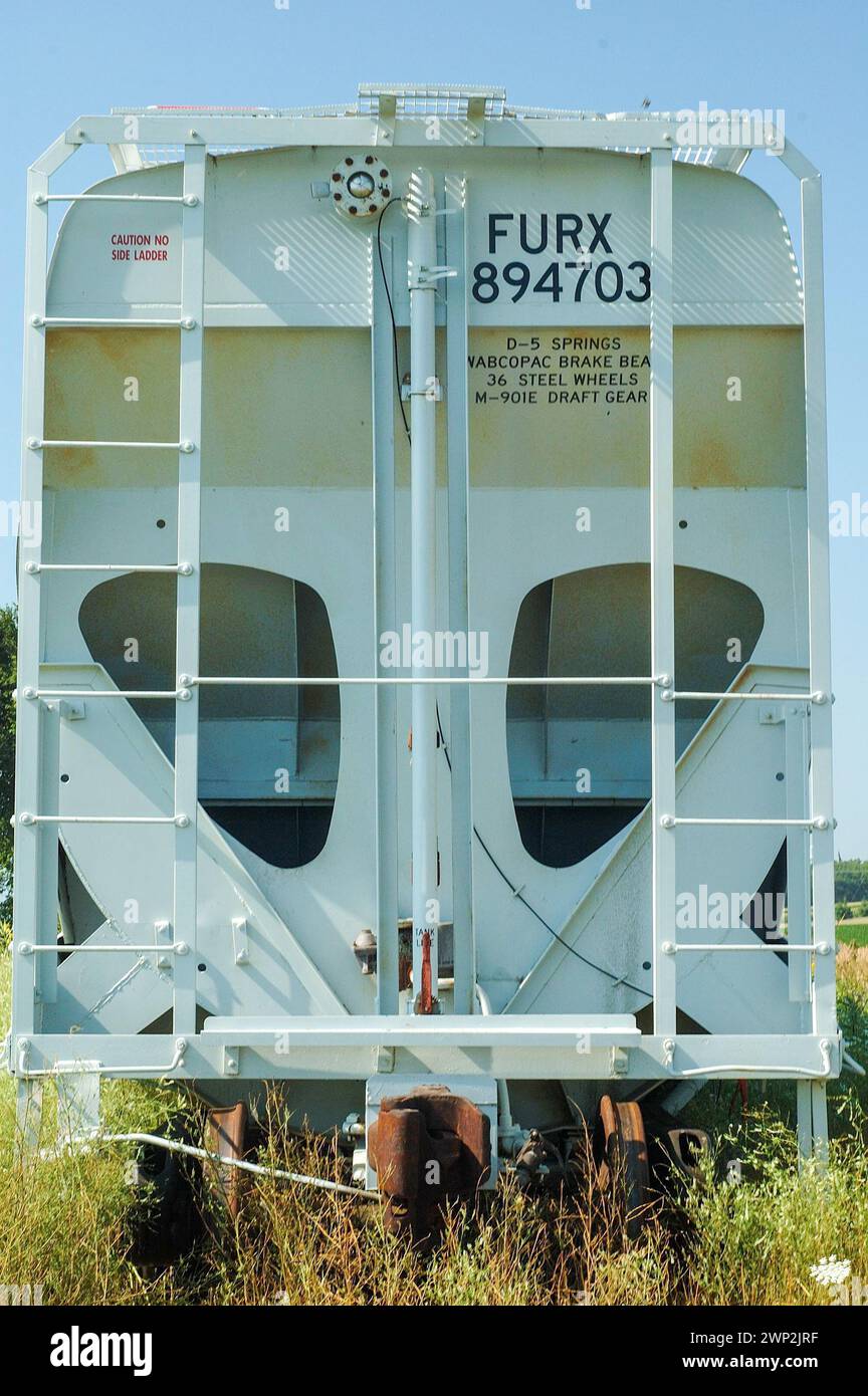 Rear view of a rairoad car Stock Photo - Alamy