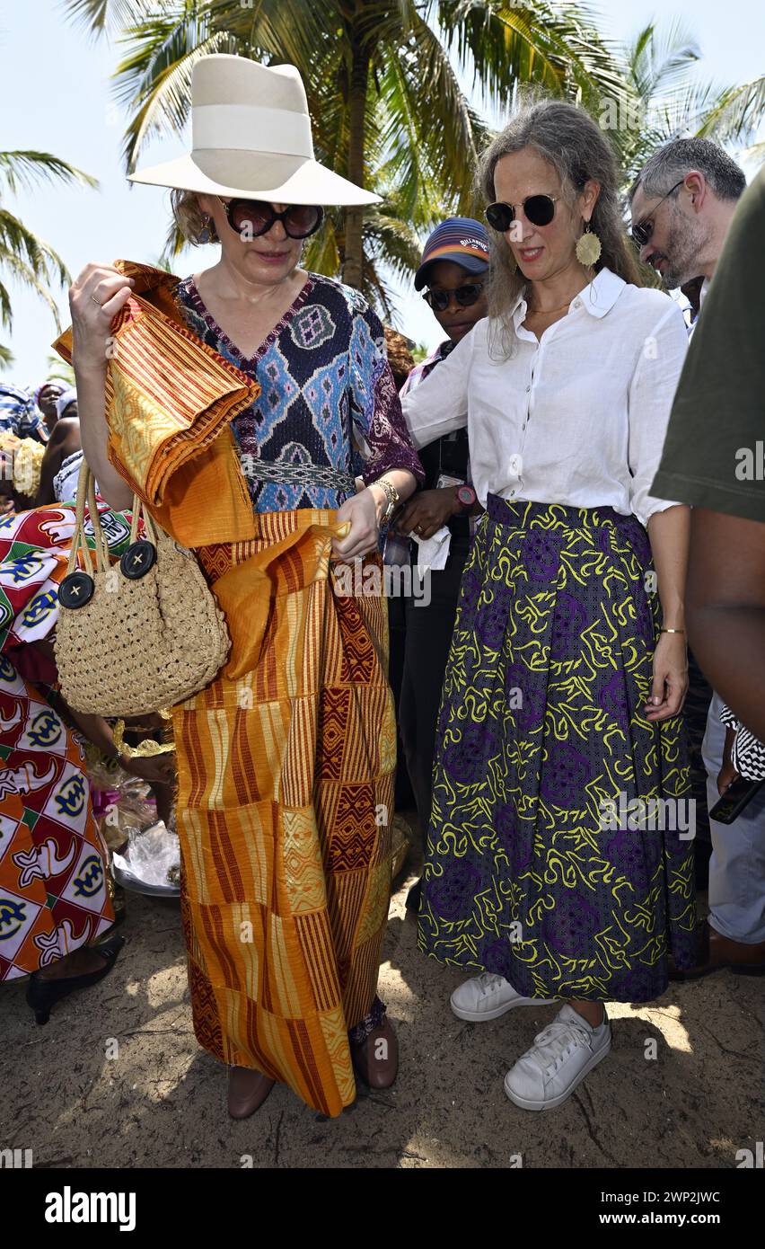 Abidjan, Ivory Coast. 05th Mar, 2024. Queen Mathilde of Belgium and ...