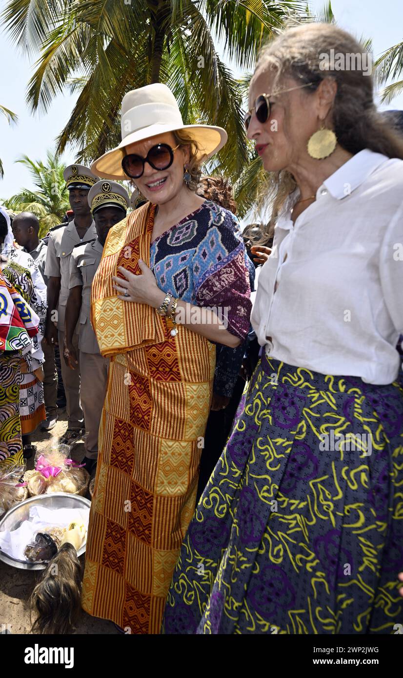 Abidjan, Ivory Coast. 05th Mar, 2024. Queen Mathilde of Belgium and ...