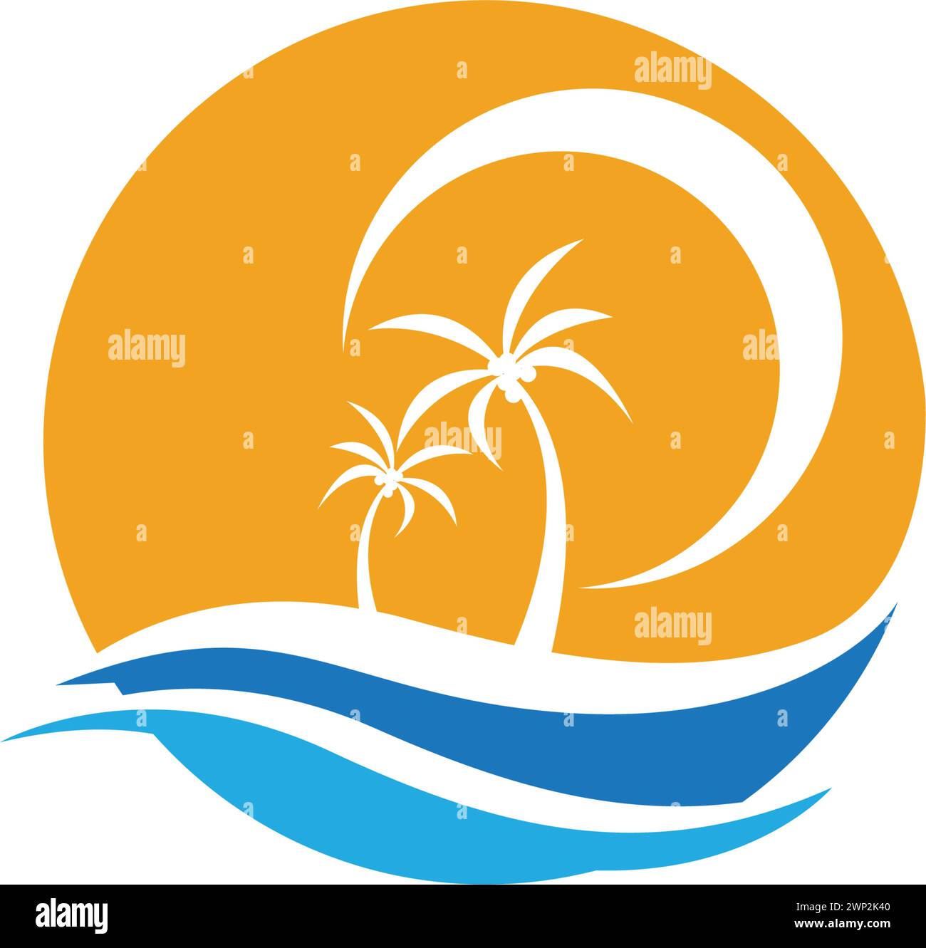 Palm tree summer logo template vector illustration Stock Vector Image ...