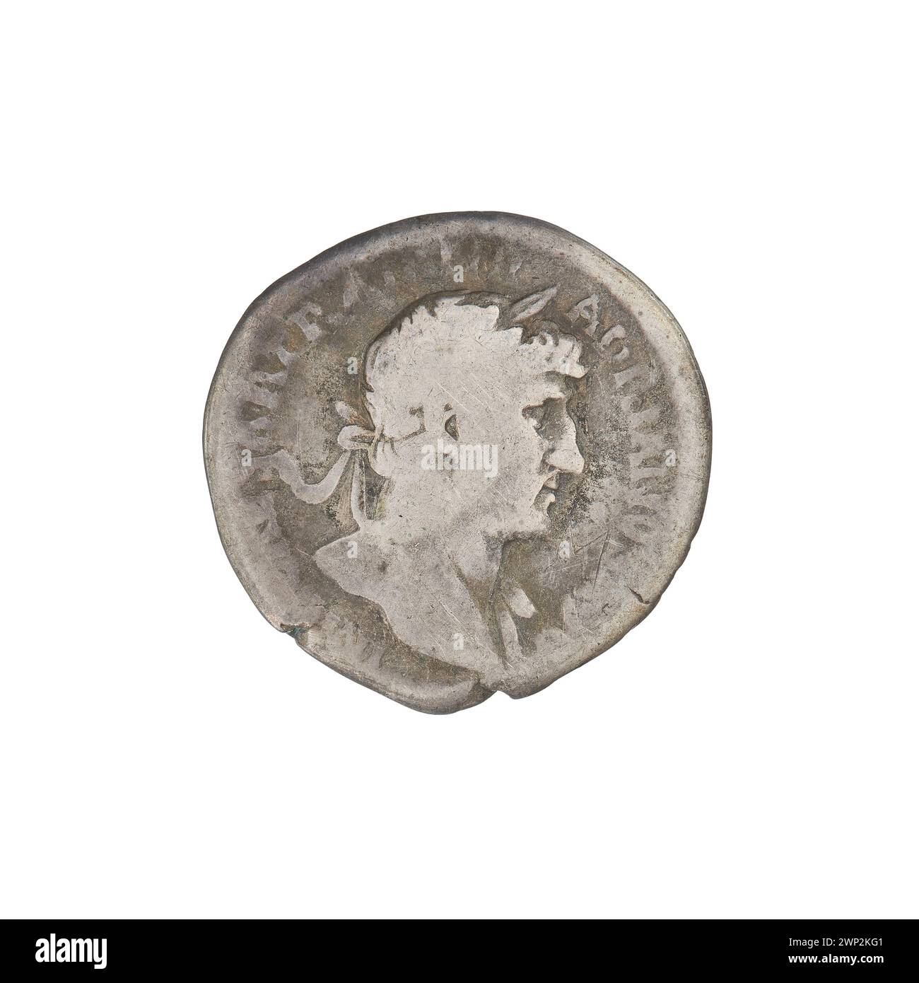 Silver denarius coin issued under Roman Emperor Hadrian between 119 and ...