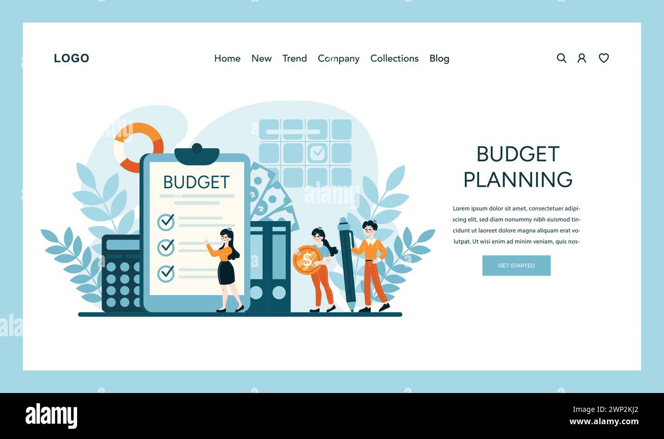 Budget Planning concept. Detailed financial foresight and strategic ...