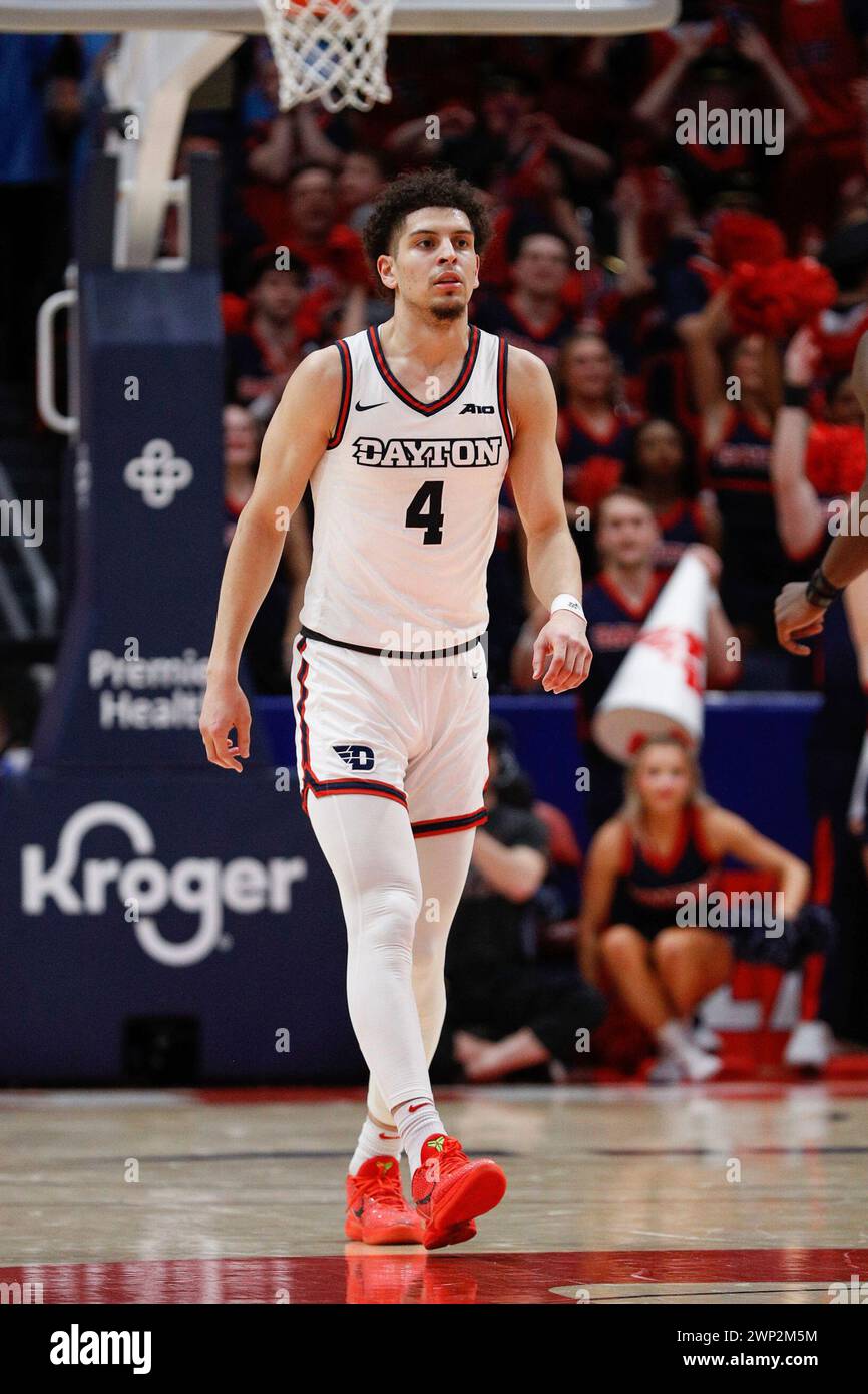 DAYTON, OH - FEBRUARY 27: Dayton Flyers guard Koby Brea (4) in action ...