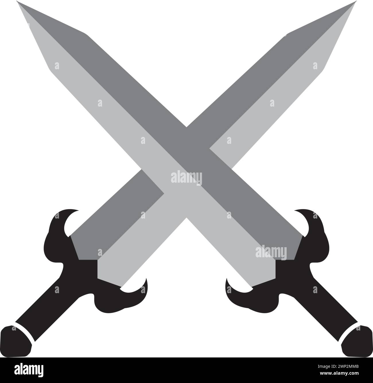 Cross swords icon flat. Simple vector symbol and bonus icon Stock Vector Image & Art - Alamy