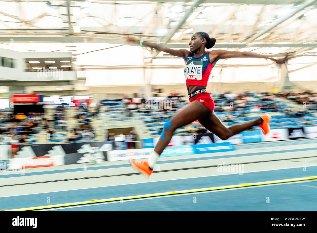 Miramas, France. 17th Feb, 2024. Aminata N'diaye places seventh after ...
