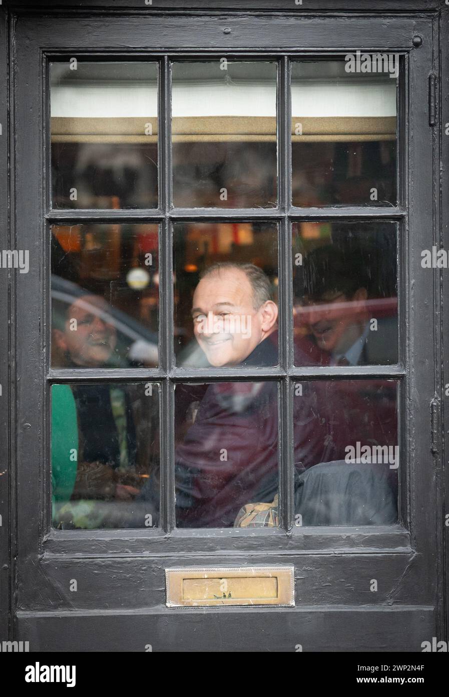 Liberal Democrat leader Sir Ed Davey in The Star pub in the village of ...