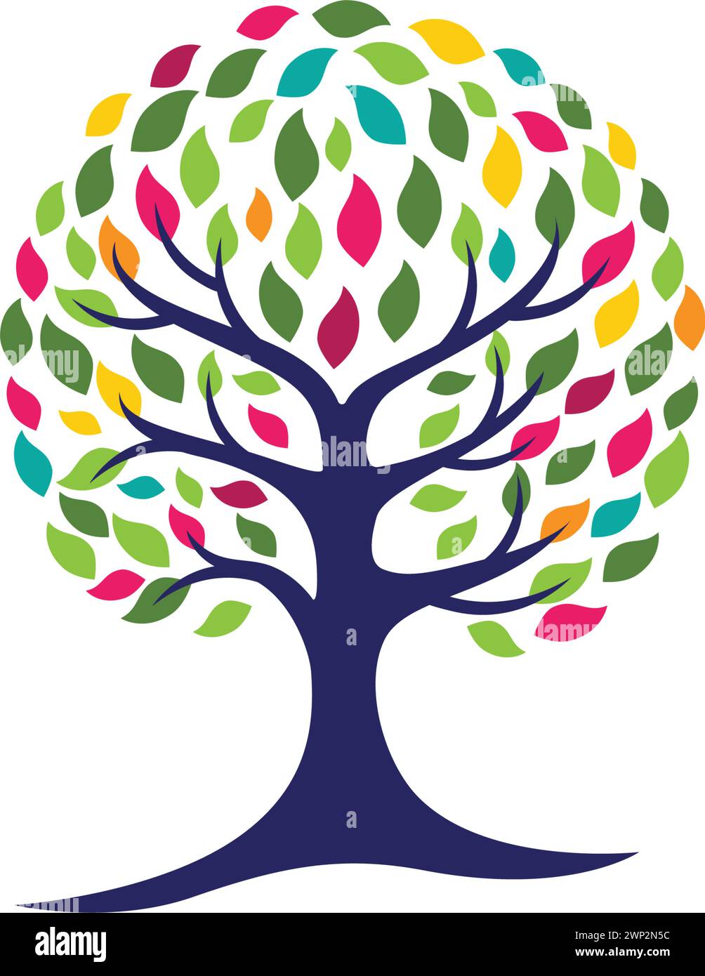 family tree logo template vector illustration Stock Vector Image & Art ...