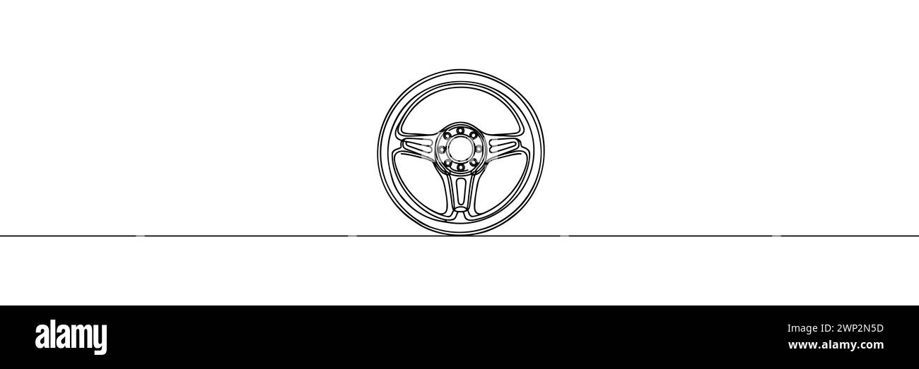 Steering wheel symbol Cut Out Stock Images & Pictures - Alamy