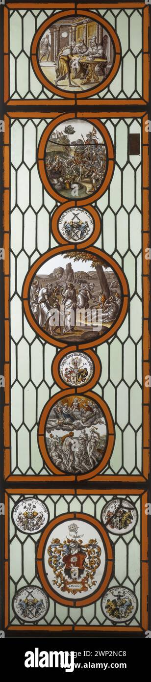 Rectangular stained glass window; XVIIw. (1650-00-00-1785-00-00 Stock ...