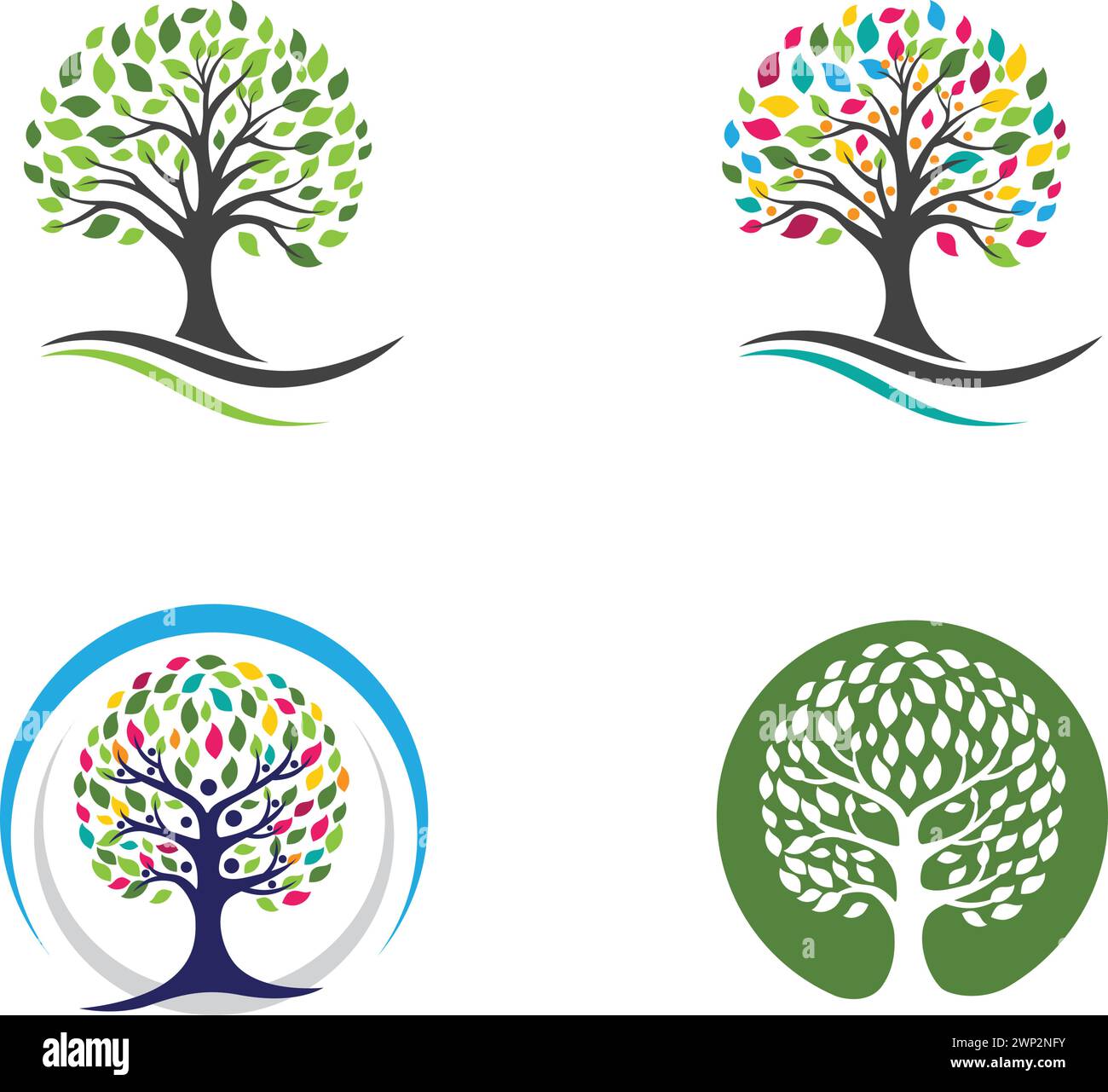family tree logo template vector illustration Stock Vector Image & Art ...