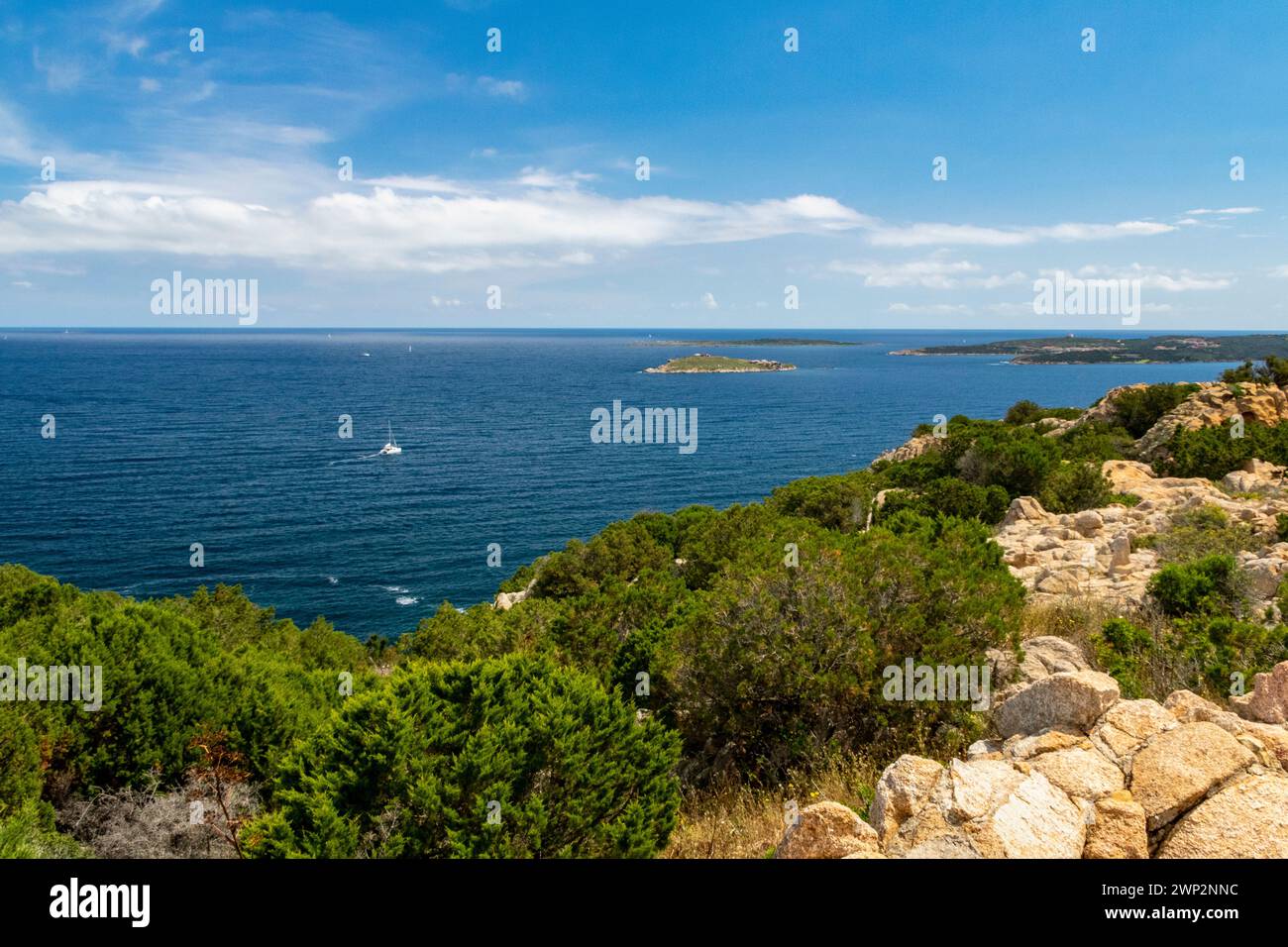Mediterranean Rugged Coast and Island View of Isola dei Cappuccini and ...