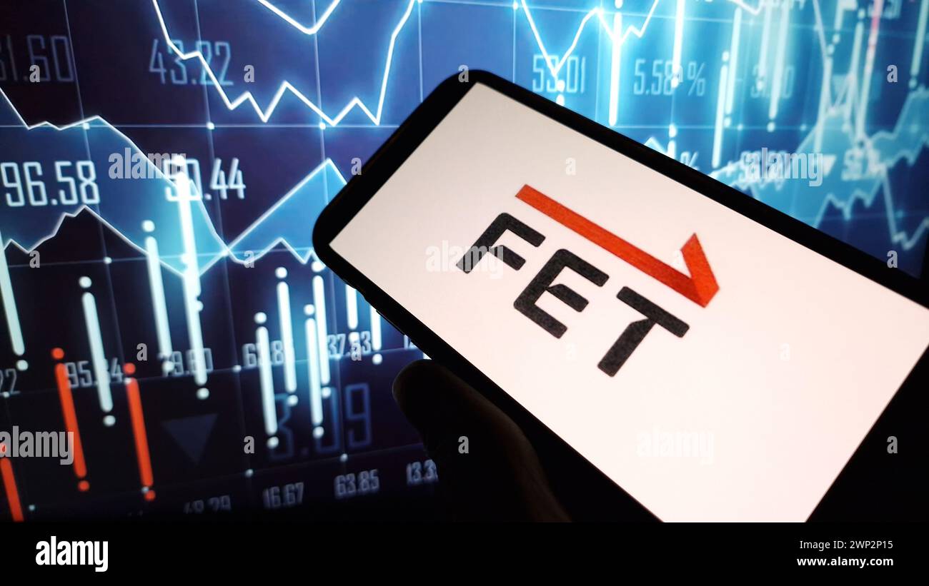 Konskie, Poland - March 03, 2024: Far EasTone company logo displayed on ...