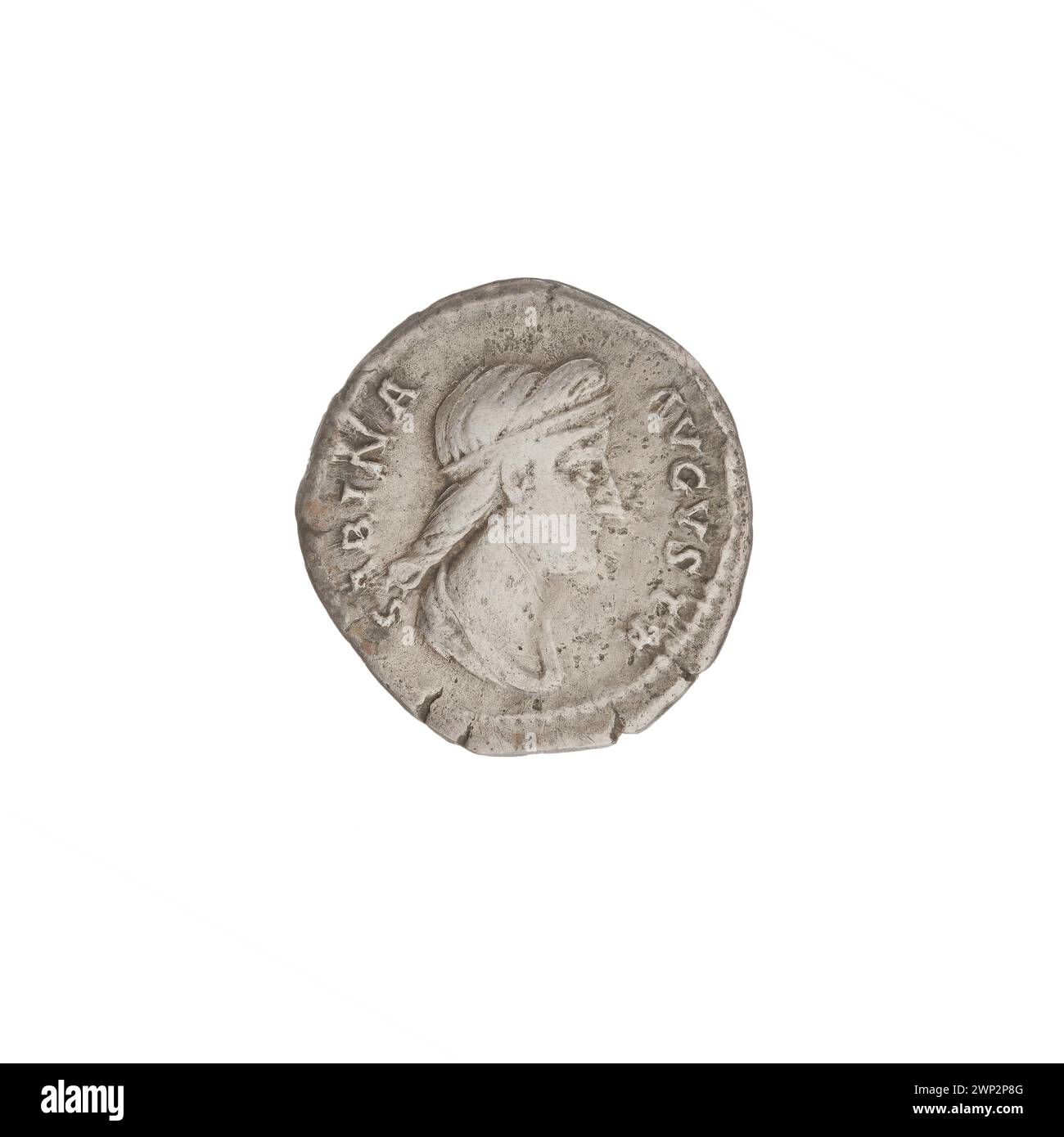Roman denarius from 134-138 depicting Empress Sabina and Emperor ...