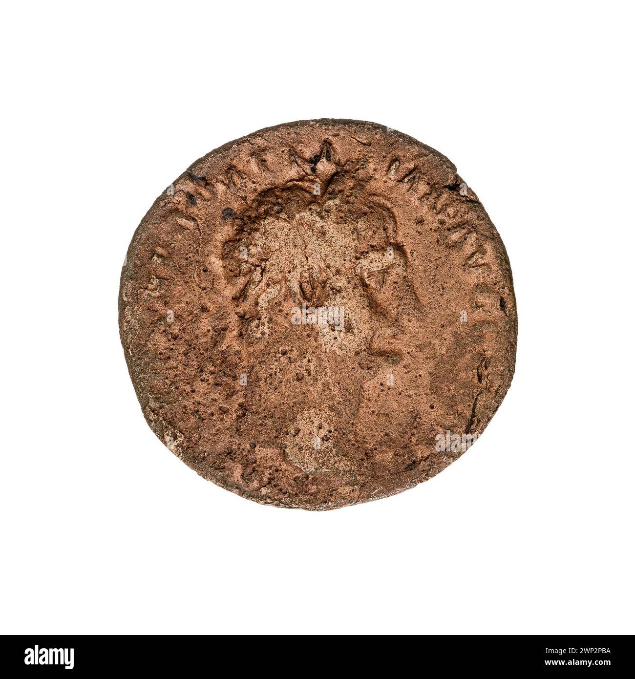 AS coin of Trajan, 98-99 AD, showing Pietas personification with heads ...