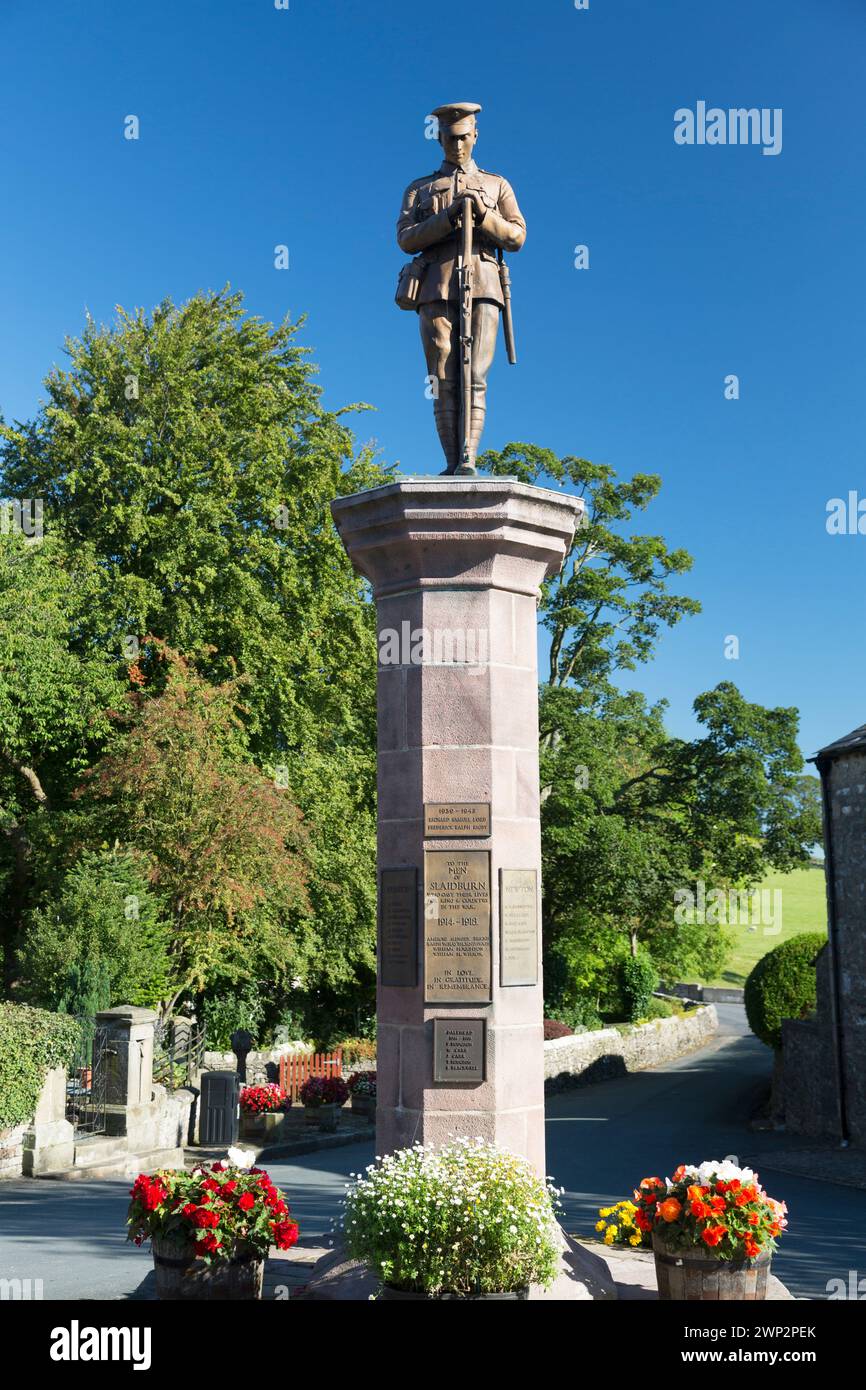UK, Lancashire, Slaidburn, war memorial Stock Photo - Alamy