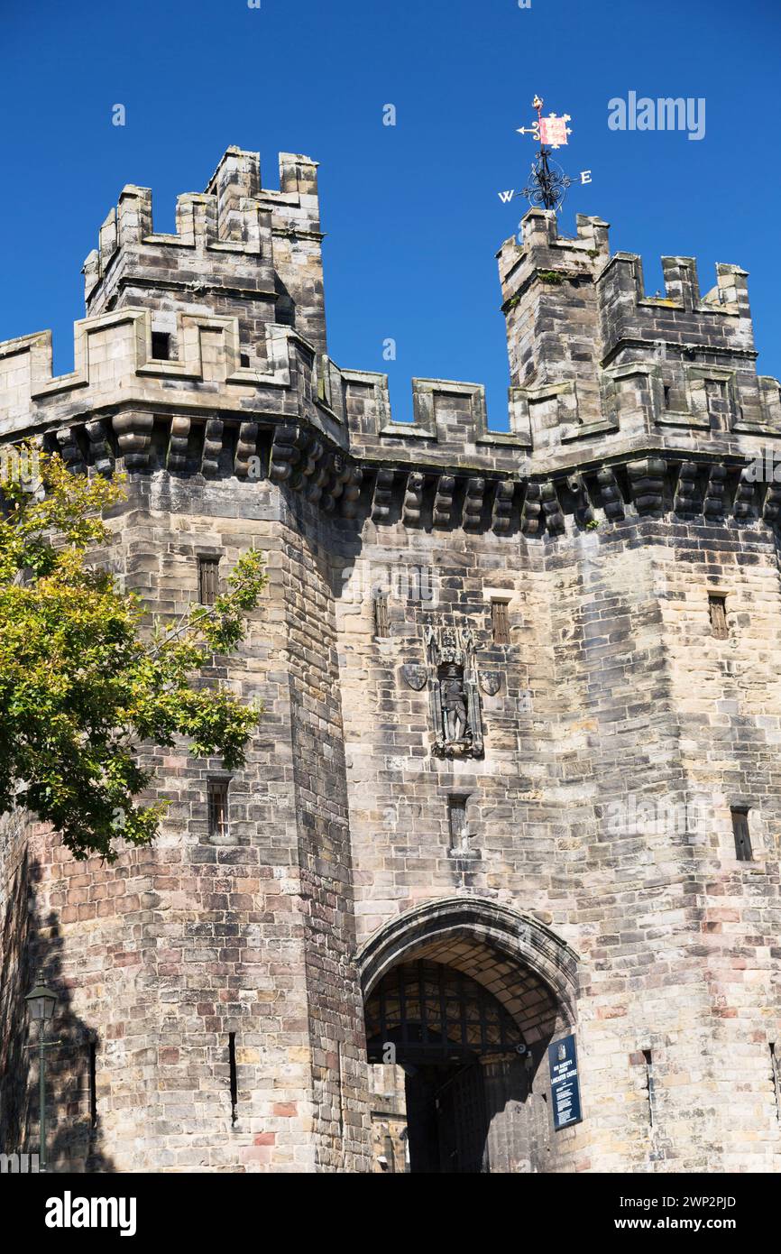 UK, Lancashire, Lancaster castle main gateway Stock Photo - Alamy