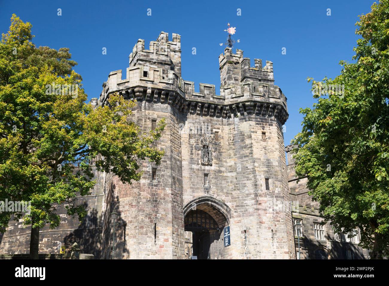 UK, Lancashire, Lancaster castle main gateway Stock Photo - Alamy