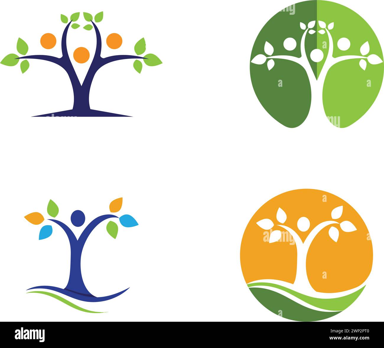 family tree logo template vector illustration Stock Vector Image & Art ...