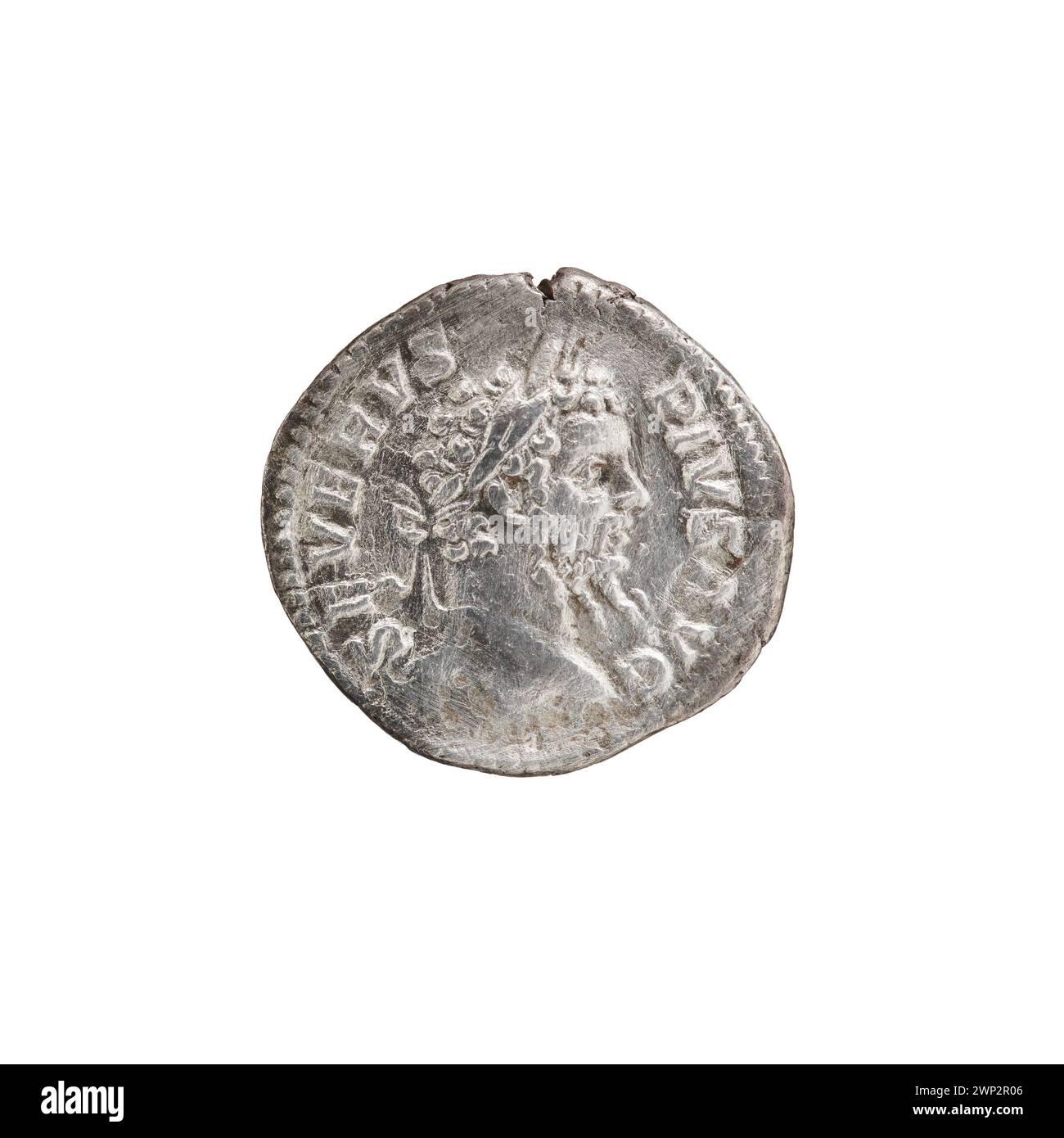 A 209 Roman denarius coin made of silver, illustrating imperial symbols ...