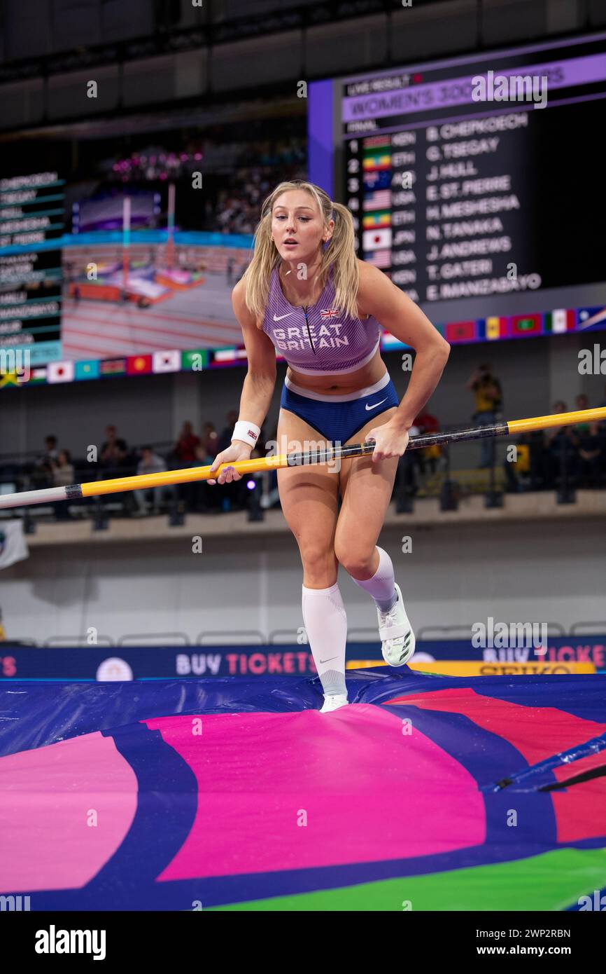Molly Caudery of Great Britain competing in the Pole Vault final at the ...