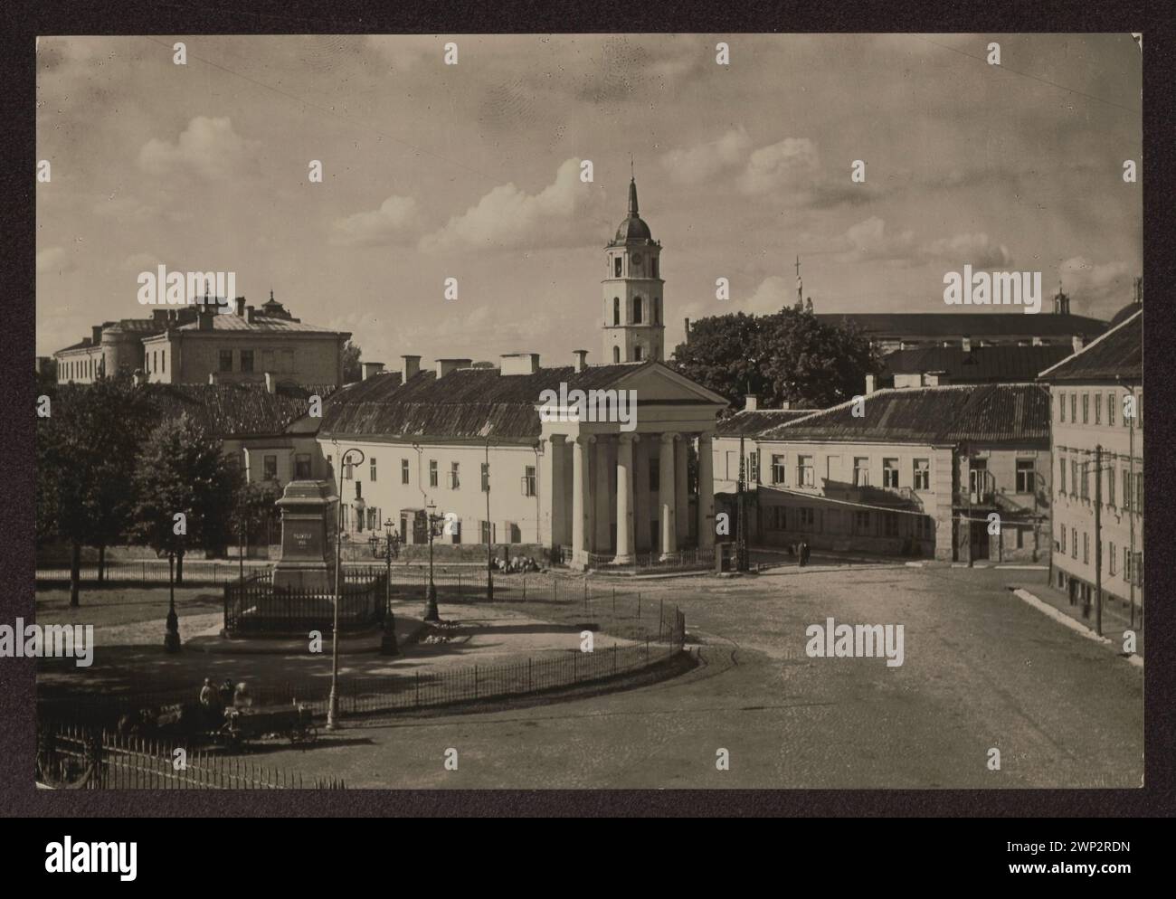 A 1934 depiction of Napoleon Square in Vilnius by Jan Bu Hak, showing ...