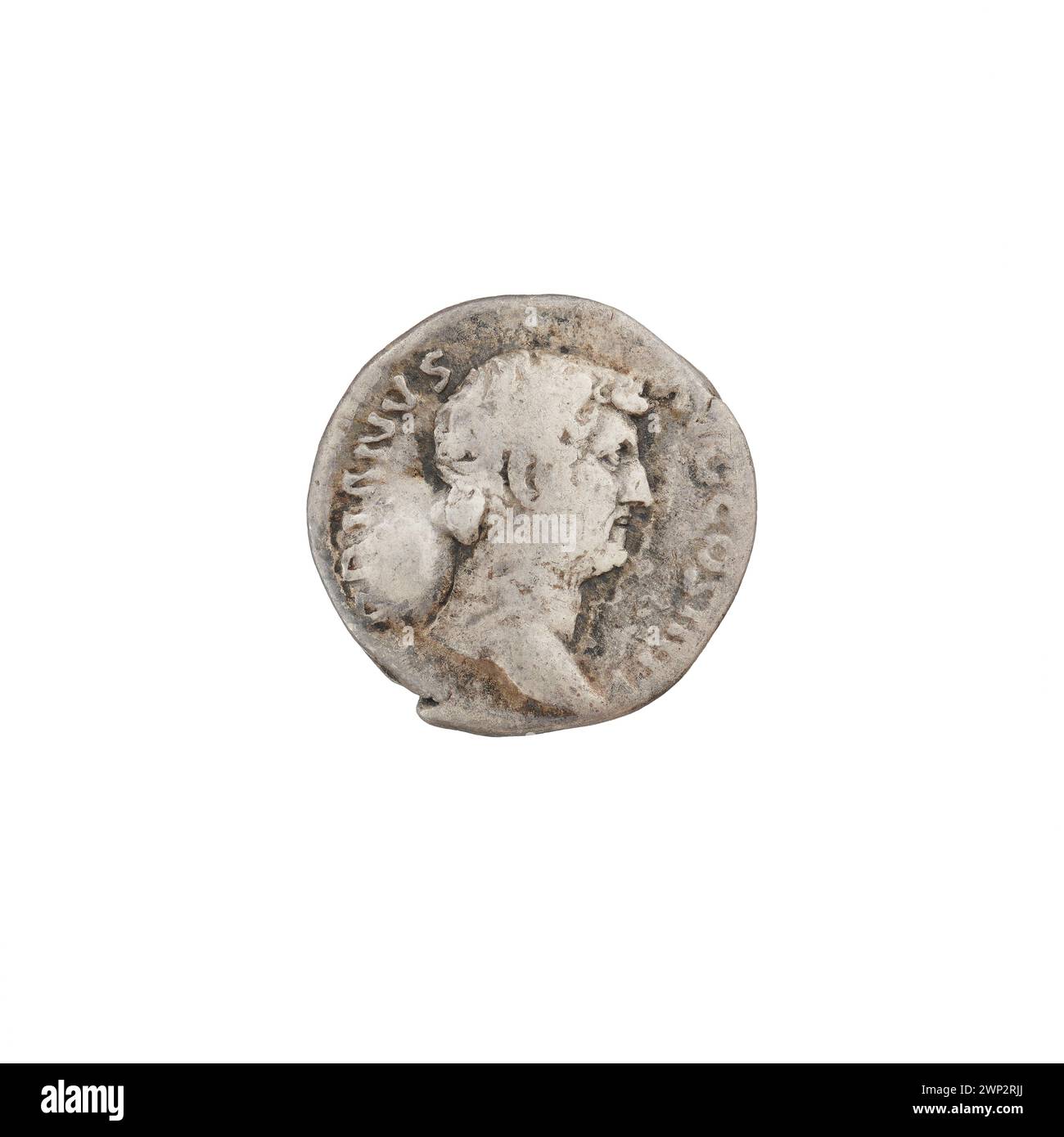Denarius coin of Roman Emperor Hadrian (134-138) depicting Fides with ...