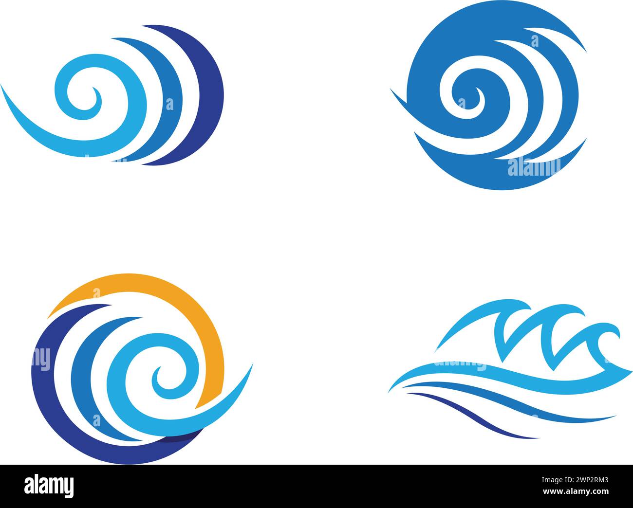 Water Wave symbol and icon Logo Template vector Stock Vector Image ...