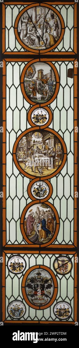 Rectangular stained glass window; XVIIw. (1650-00-00-1785-00-00 Stock ...